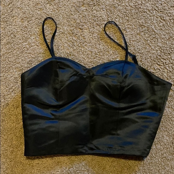 Gracia | Tops | Silk Nordstrom Black Crop Top Spaghetti Strap S | Poshmark